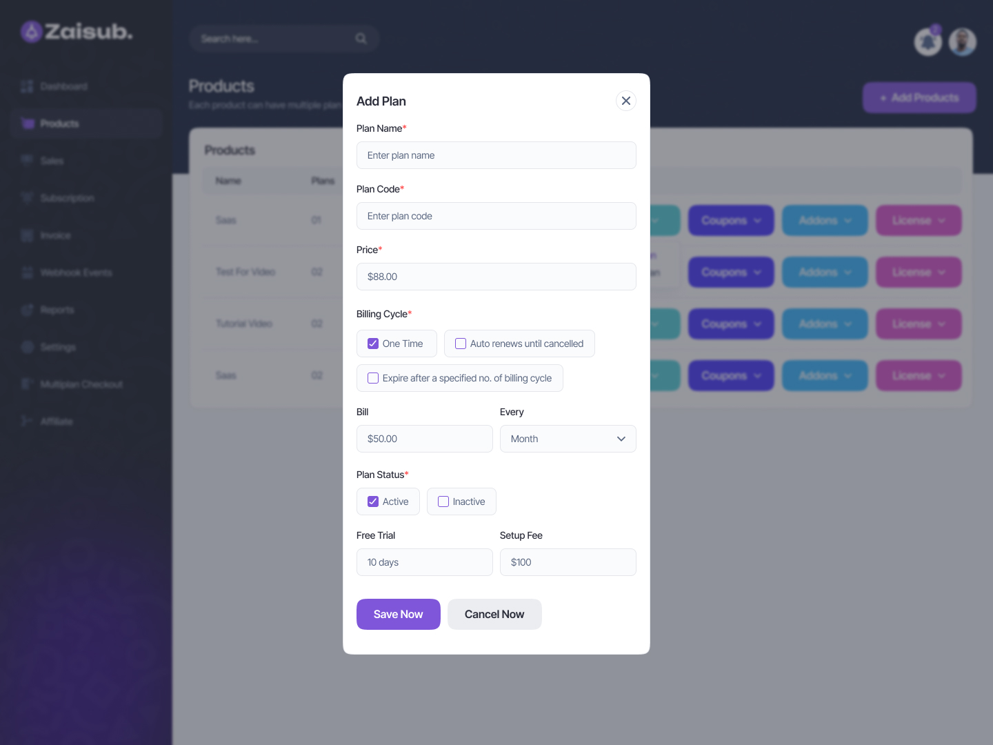 Zaisub - Subscription & Billing Management Laravel Script. by zainiktheme